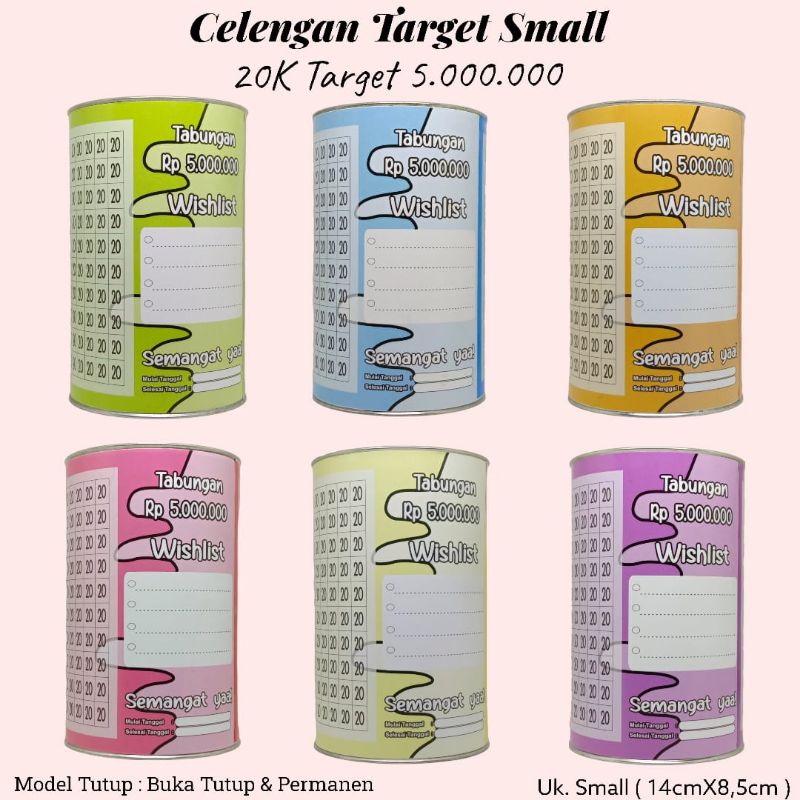 Jual Celengam target 20k Target 5jt Celengam Viral Tabungan Target Unik ...