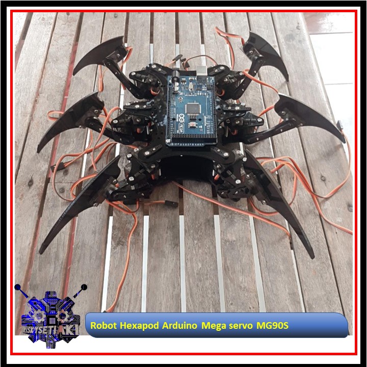 Jual Robot Hexapod Arduino Mega servo MG90S all Metal Gear | Shopee Indonesia