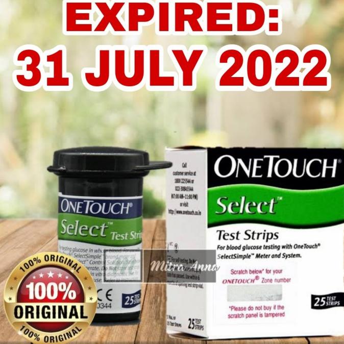 Jual One Touch Select 25/Strip Gula Darah One Touch Select 25 Original ...