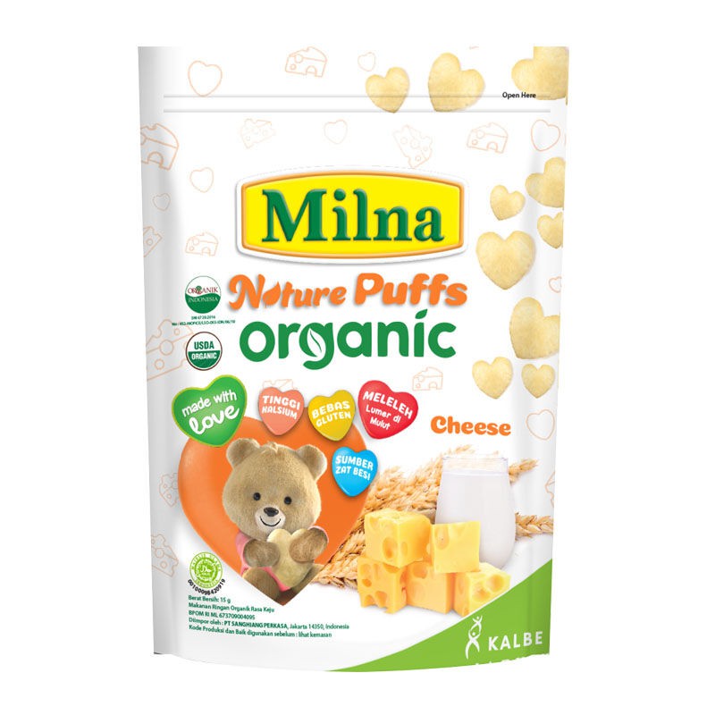 Jual Milna Nature Puffs Organic Cheese 15 gr | Shopee Indonesia