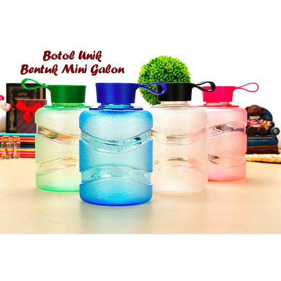 Jual Botol Unik Bentuk Mini Galon BPA Free Bekal Anak Sekolah Kantor ...