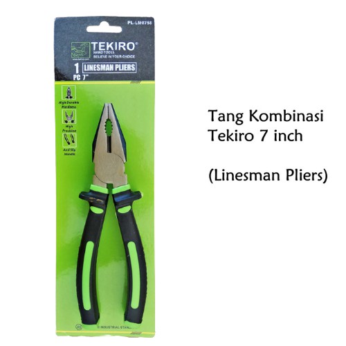 Jual Tang Kombinasi TEKIRO 7" / Linesman Pliers 7" / Tang 7 inch TEKIRO ...