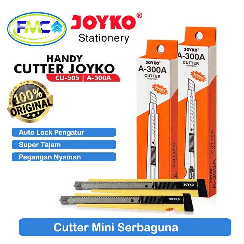 Jual Cutter Kecil Murah Praktis Joyko A300 Pisau Potong Serbaguna Kater ...