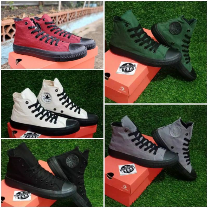 Jual Sepatu Converse high Ct II ijo army,abu", full black,putih ...
