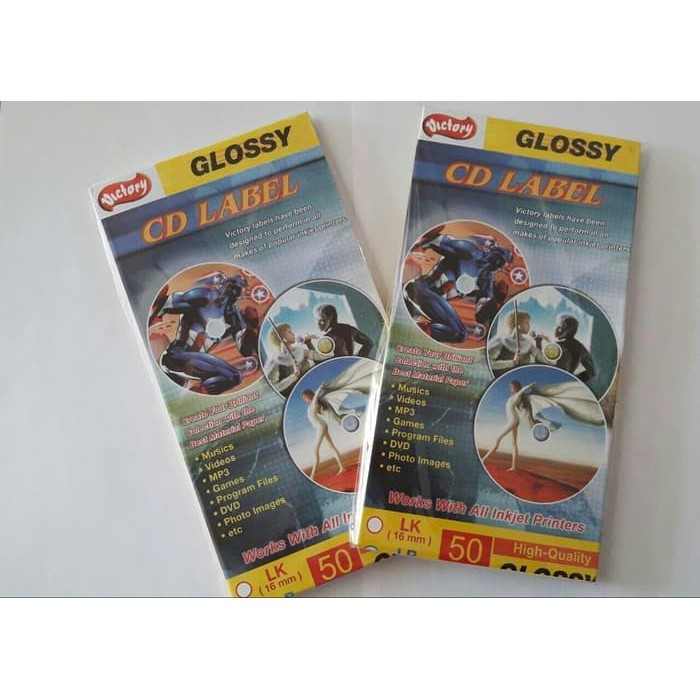 Jual KERTAS STIKER LABEL CD/DVD GLOSSY High Quality LK 16mm | Shopee Indonesia