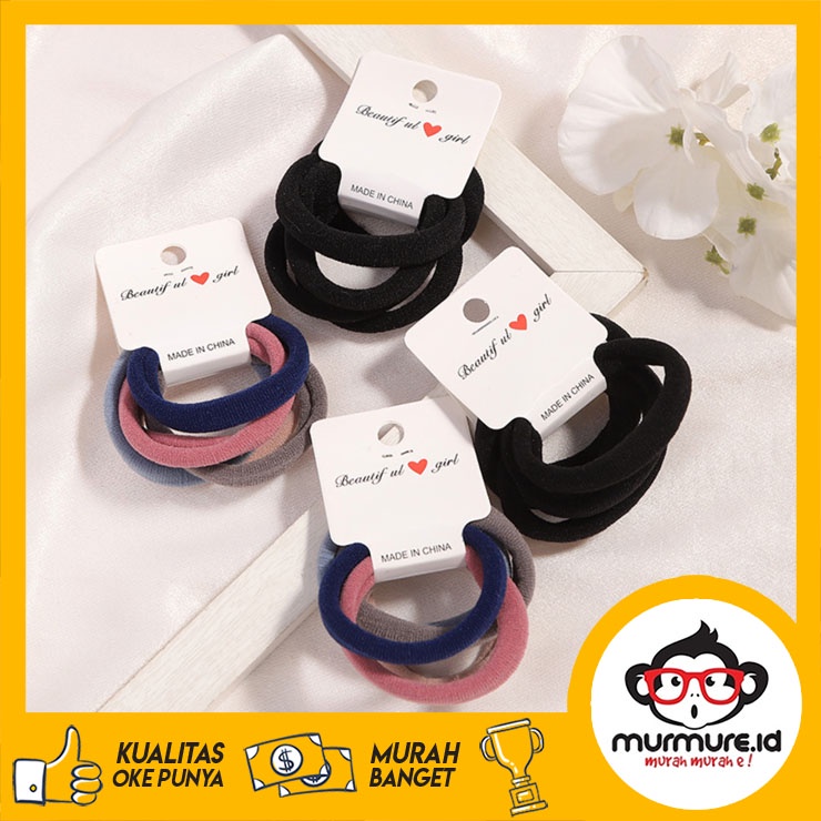 Jual MURMURE.ID | KARET IKAT RAMBUT POLOS KOREA / KARET JEPANG SIMPLE ...
