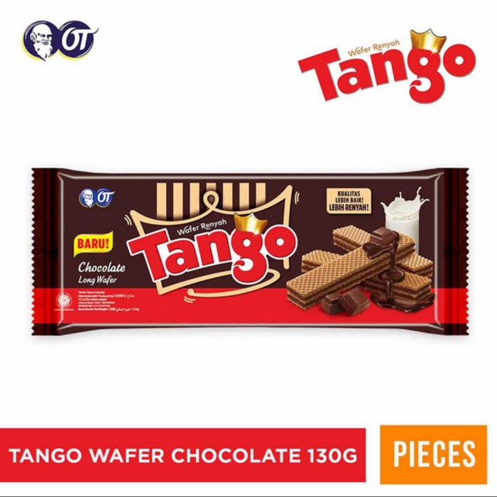 Jual Wafer tango long 130gr rasa coklat jajanan harga grosir murah ...