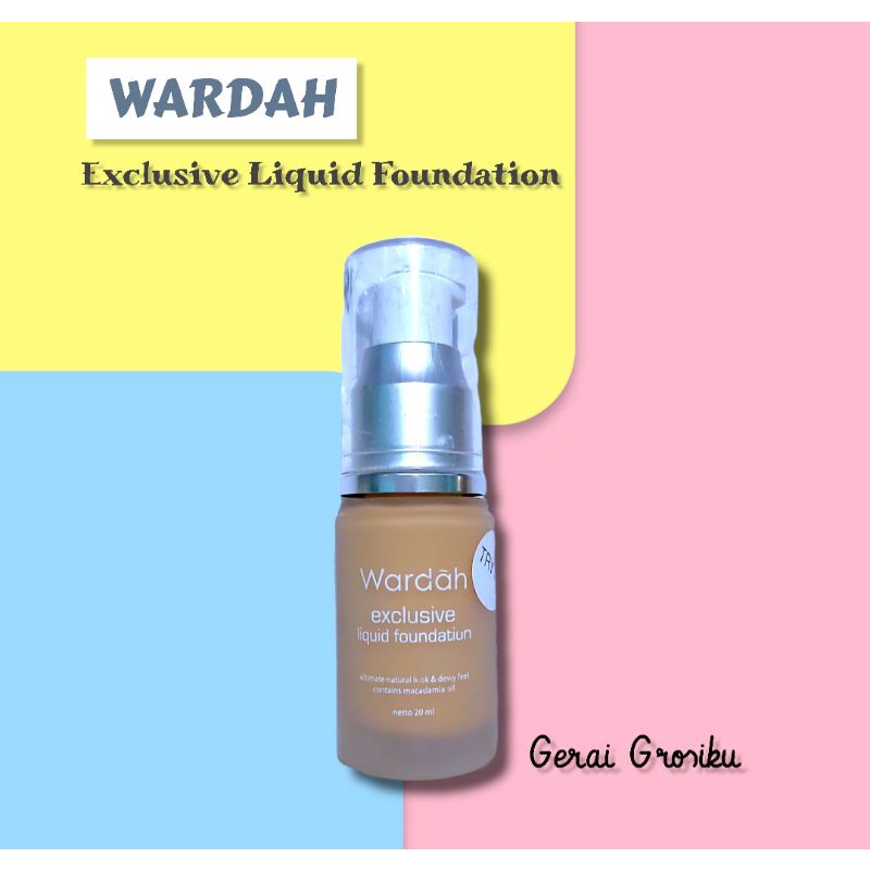Jual Wardah Exclusive Liquid Foundation 20 ml ( no box ) | Shopee Indonesia