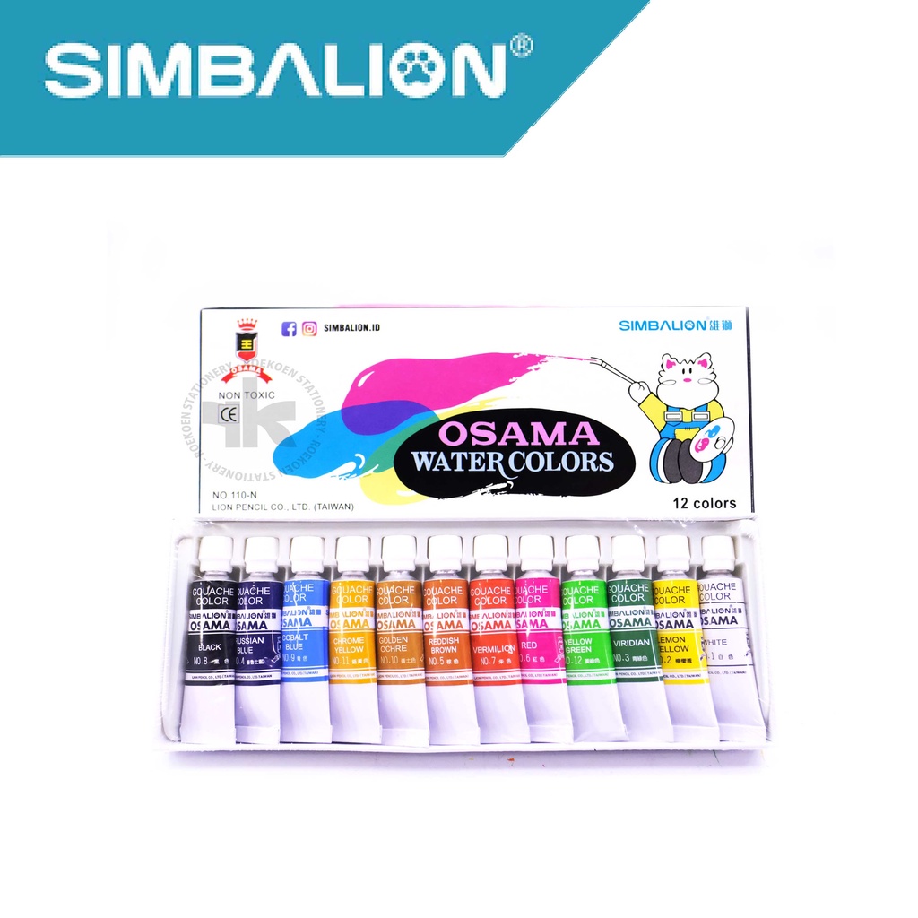 Jual Simbalion Cat Air Set Osama 110-N Watercolour | Shopee Indonesia