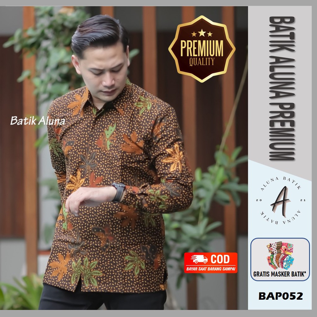 Jual Batik Cowok Premium Katun Kemeja Solo Modern Slim Fit Baju Batik ...