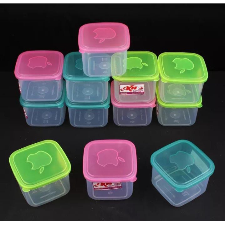 Jual Toples kotak 500ml / toples kecil sealware / tempat bumbu / toples ...