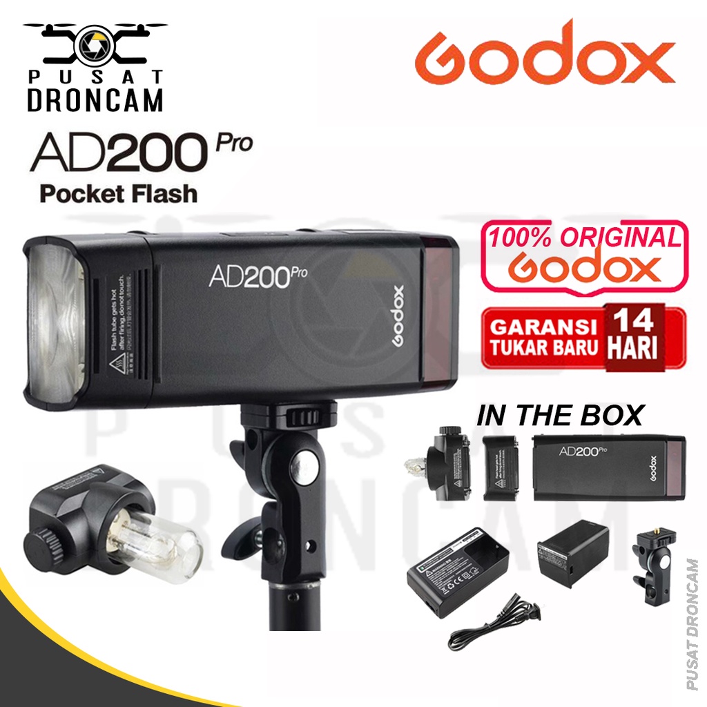Jual Godox AD200Pro TTL Pocket Flash Kit - AD200 Pro - AD 200 Pro ...