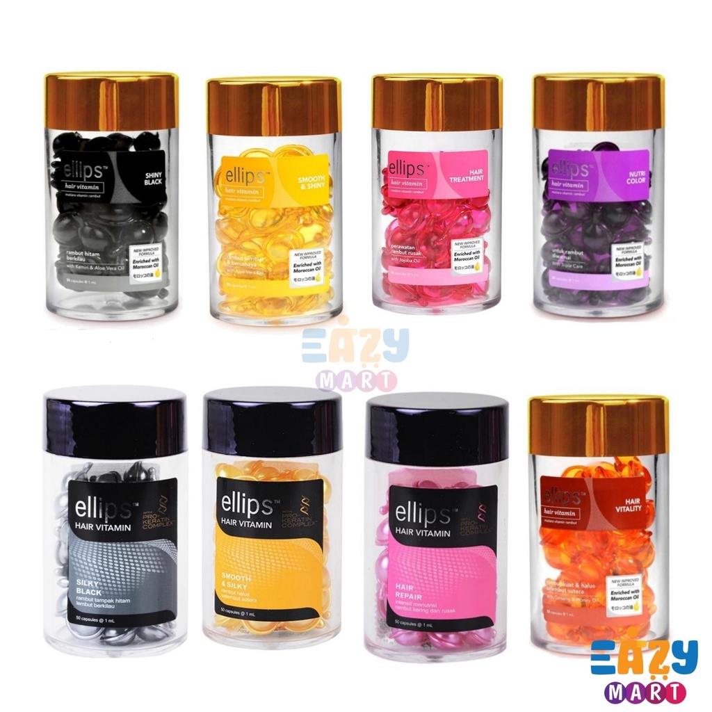 Jual Ellips Hair Vitamin Botol Isi 50 / Elips Vitamin Rambut | Shopee ...