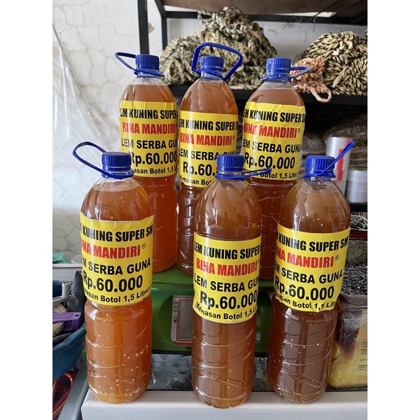 Jual LEM SUPER KUNING / KEMASAN BOTOLAN 1,5L / LEM SUPER SM U8 / LEM ...