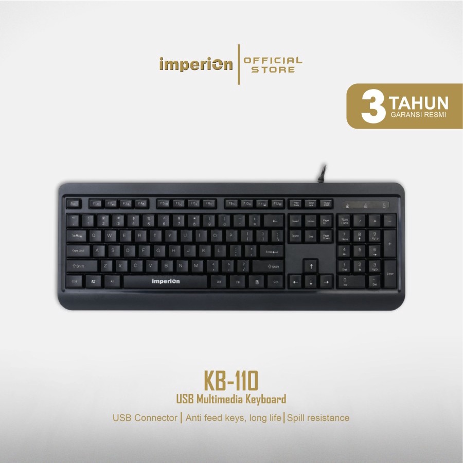 Jual Imperion KB-110 USB Multimedia Keyboard | Shopee Indonesia