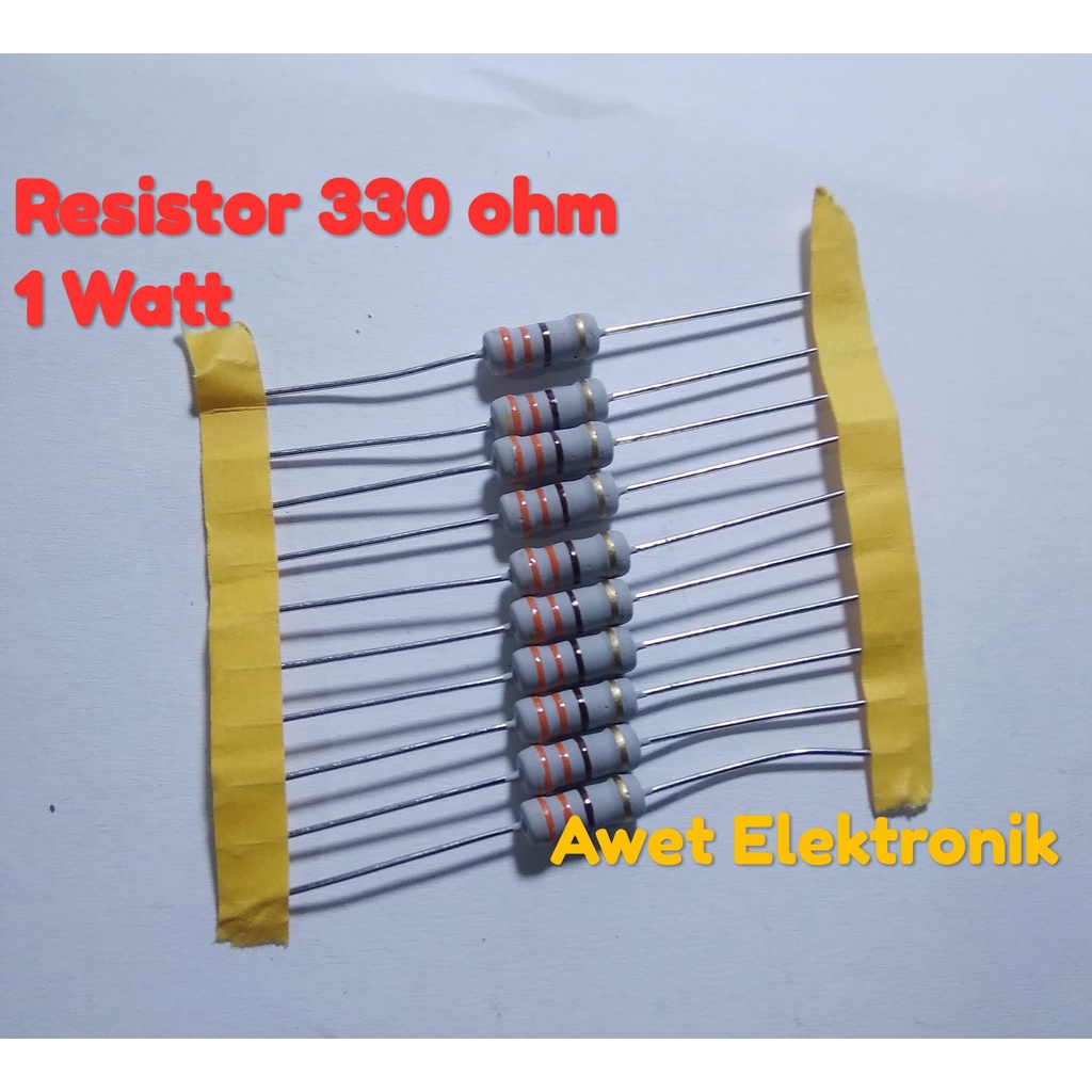 Jual resistor 330 ohm 1 watt resistor 330r resistor 330r | Shopee Indonesia