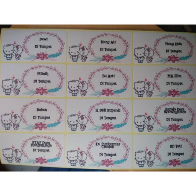 Jual Cetak lebel nama motif dan polos | Shopee Indonesia