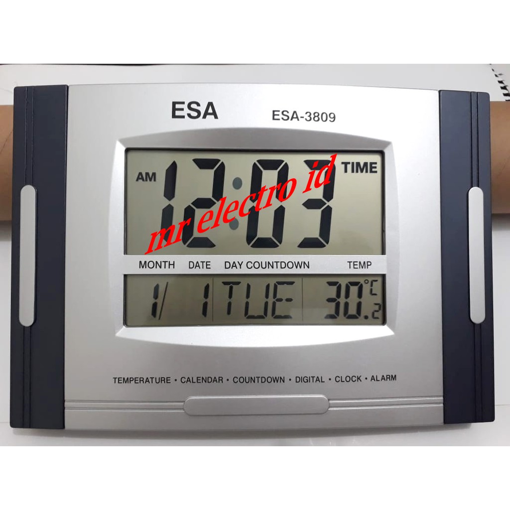 Jual JAM DINDING DIGITAL 3809 - JAM DIGITAL - FITUR LENGKAP - HARGA ...