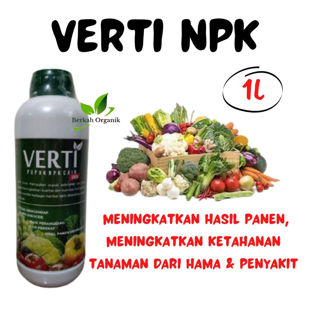 Jual Pupuk NPK Cair Verti Grow 1 Liter, Pupuk Cair NPK Plus ZPT Penyubur Tanaman | Shopee Indonesia