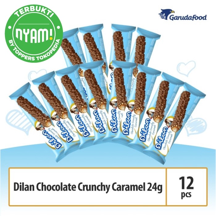 Jual COKELAT- DILAN CHOCOLATE CRUNCHY CARAMEL -COKELAT. | Shopee Indonesia