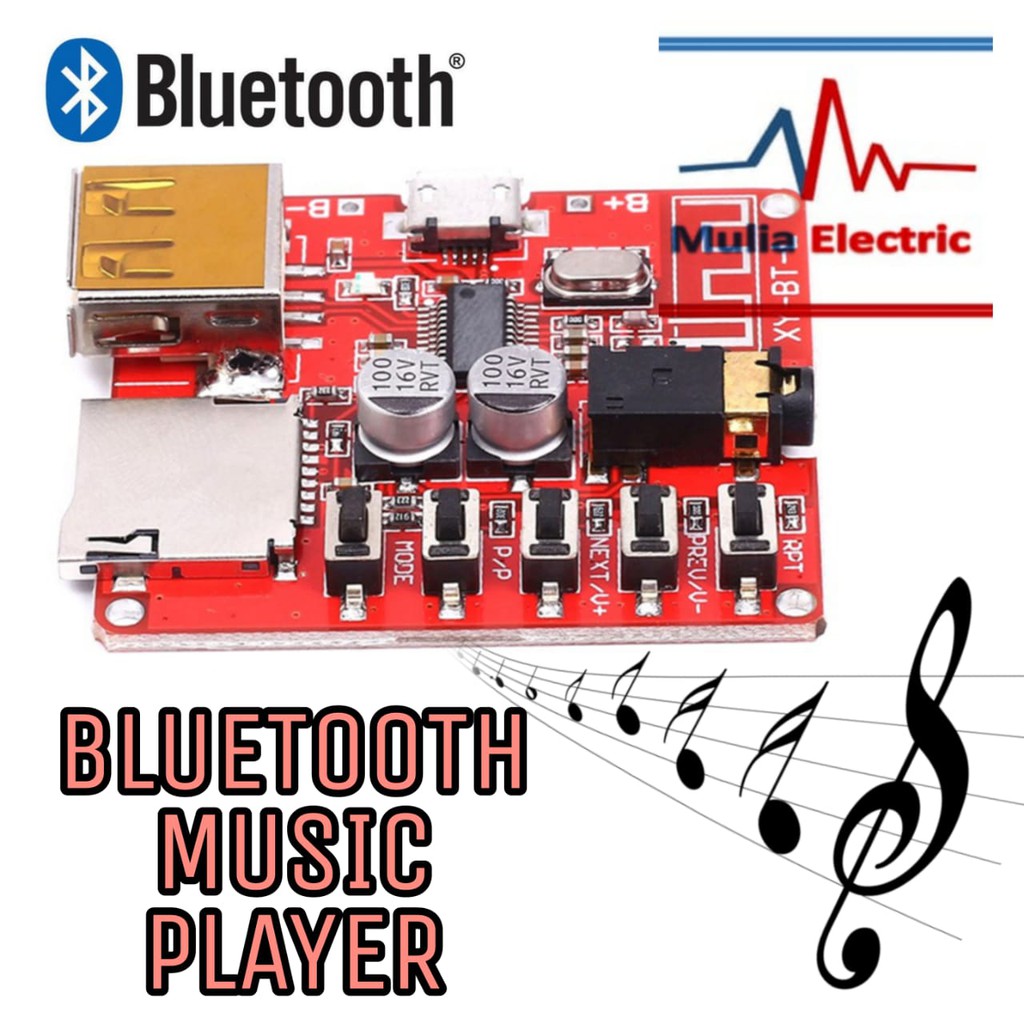Jual Modul MP3 Bluetooth Player Musik USB Flashdisk SD Card Stereo ...