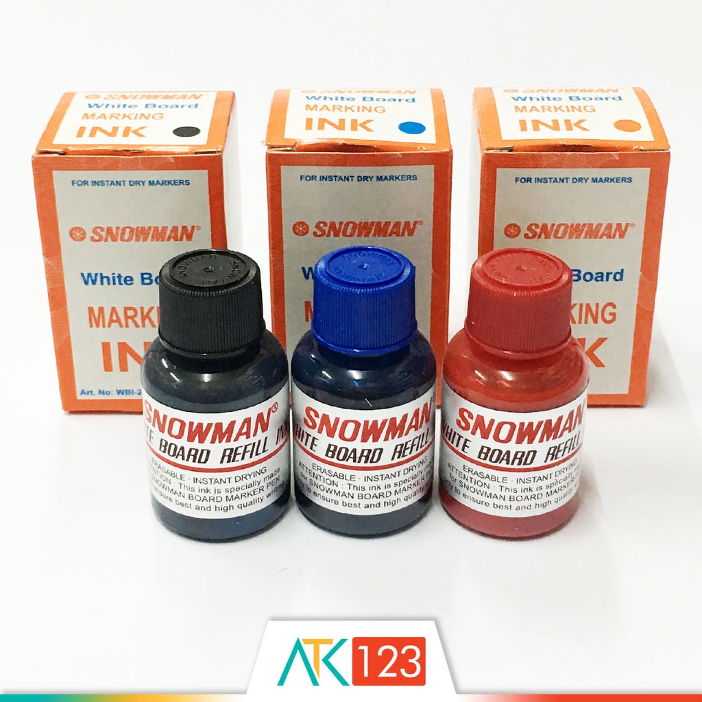 Jual Refill Tinta Spidol White Board Snowman WBI-20 | Shopee Indonesia