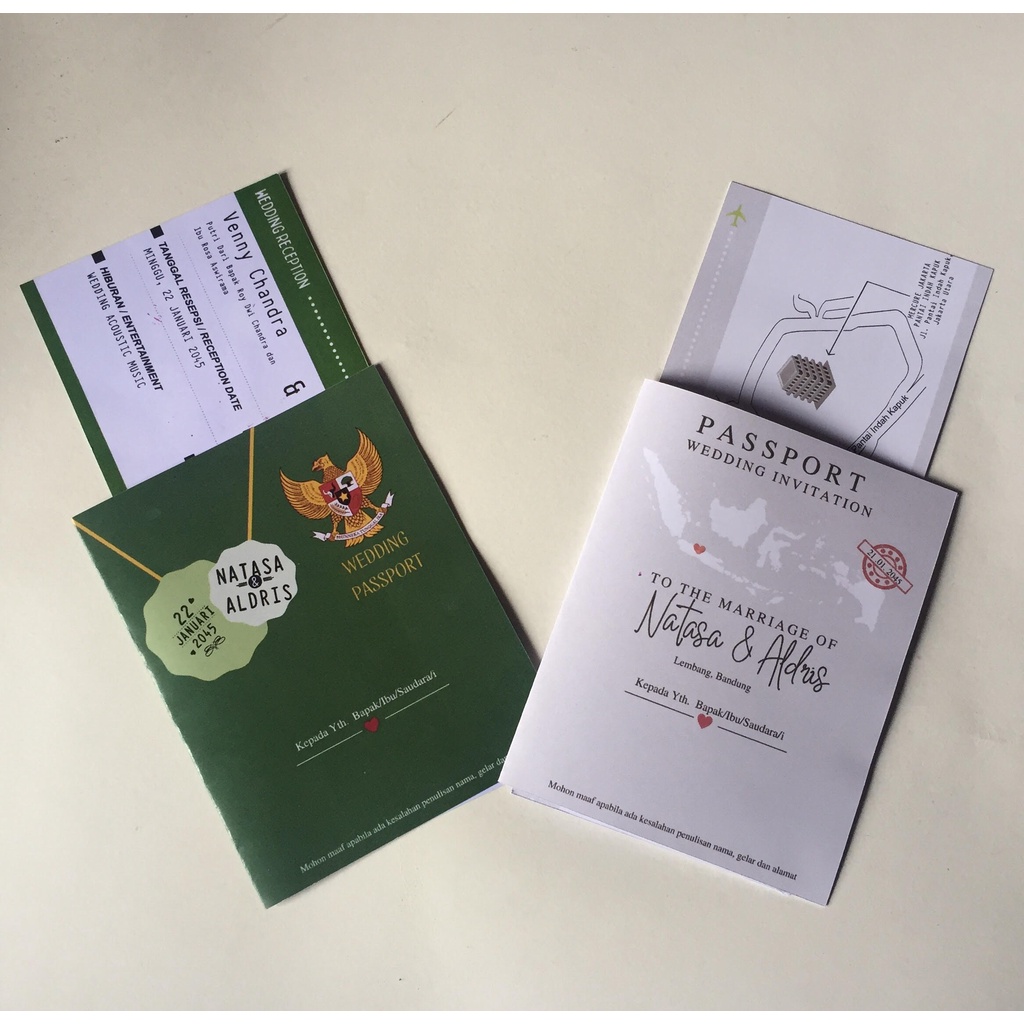 Jual UNDANGAN PASPOR / PASSPORT WEDDING INVITATION | Shopee Indonesia