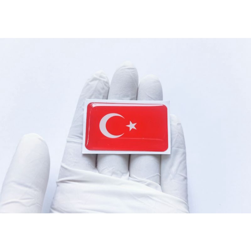 Jual Stiker bendera Turki/turkey logo sticker emblem lentur | Shopee ...