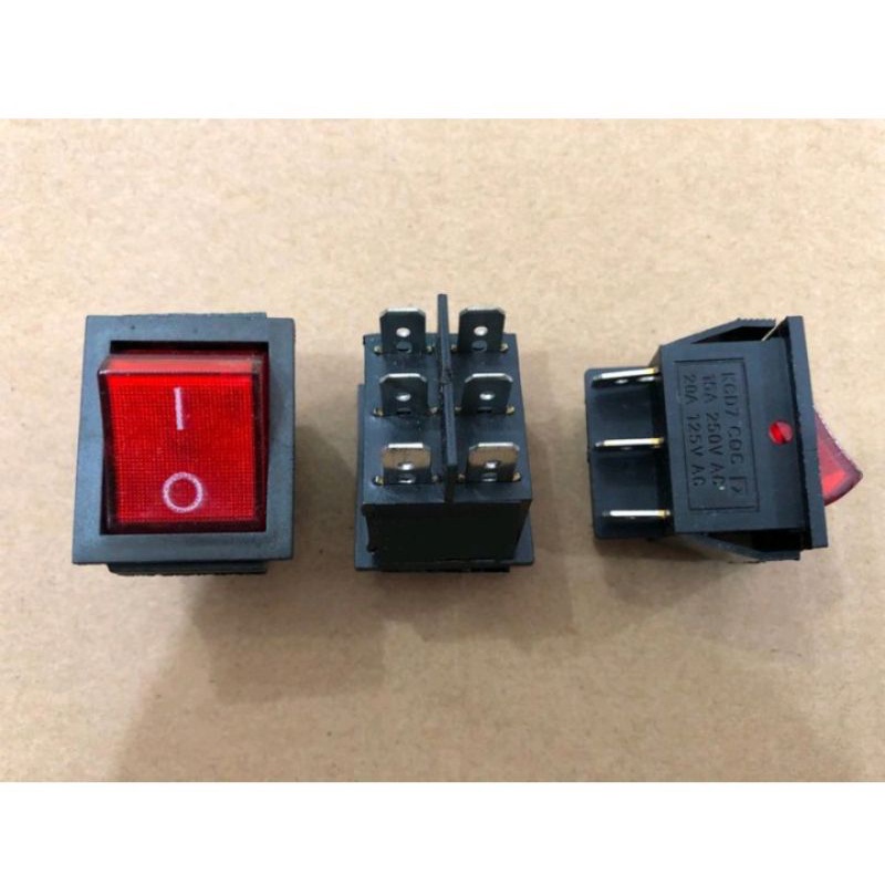 Jual Saklar Sakelar Switch On/Off Power Besar Lampu Merah 6 Pin ...