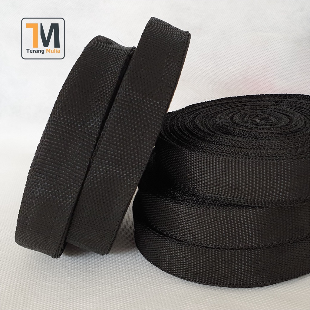 Jual Tali Bisban / Tali Webbing Hitam 2 cm | Shopee Indonesia