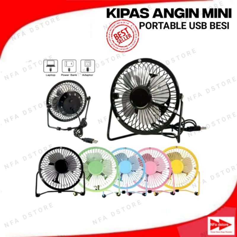 Jual Kipas Angin Besi Mini USB Portable Kipas Meja Elektrik Rumah ...