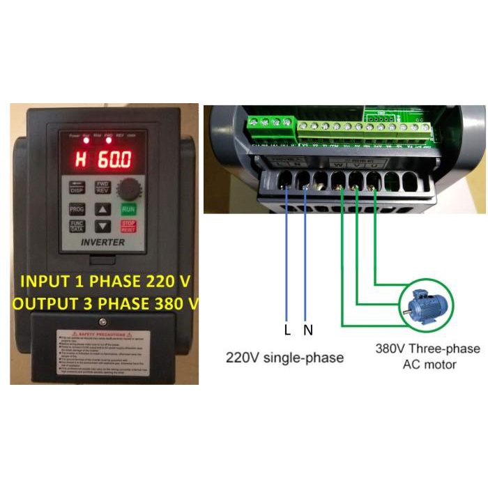 Jual Motor | Inverter Variable Motor 2.2Kw Input 1-Phase 220V Output 3 ...