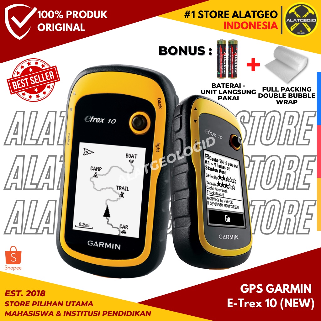 Jual GPS MAP Garmin e trex 10 GPS e-trex 10 SEA Garansi Resmi NEW / SECOND | Shopee Indonesia