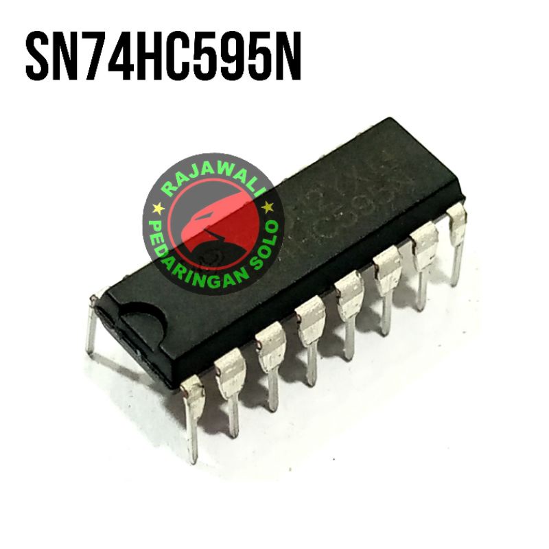 Jual IC 74HC595 8BIT SHIFT SERIAL REGISTER SN74HC595N DIP | Shopee ...