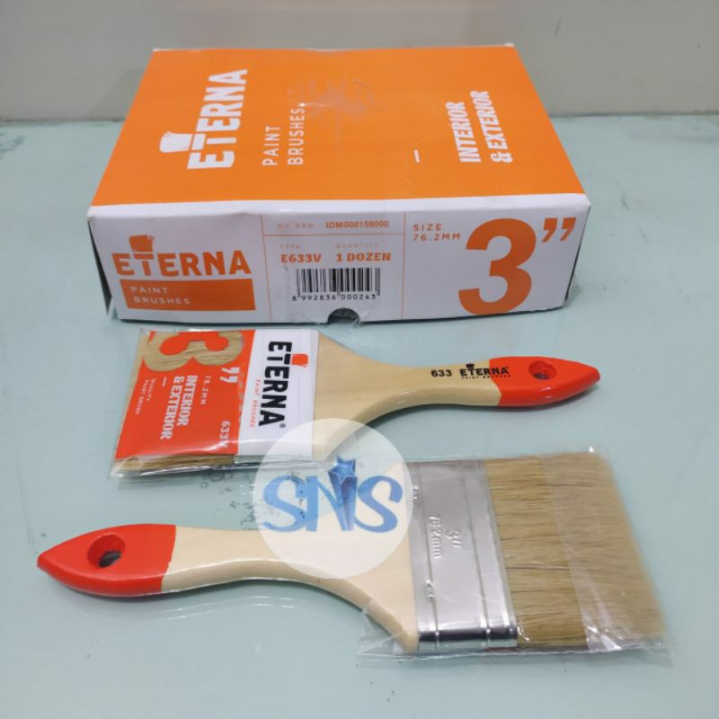 Jual Kuas Cat Eterna 3 inch / Kuas Tembok / Kuas Besi | Shopee Indonesia