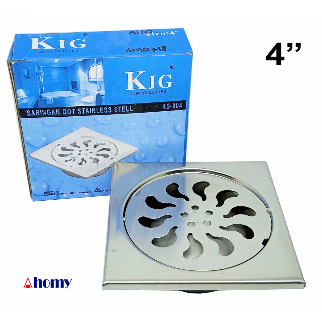 Jual afur avor saringan lantai 4” KIG stainless floor drain | Shopee ...