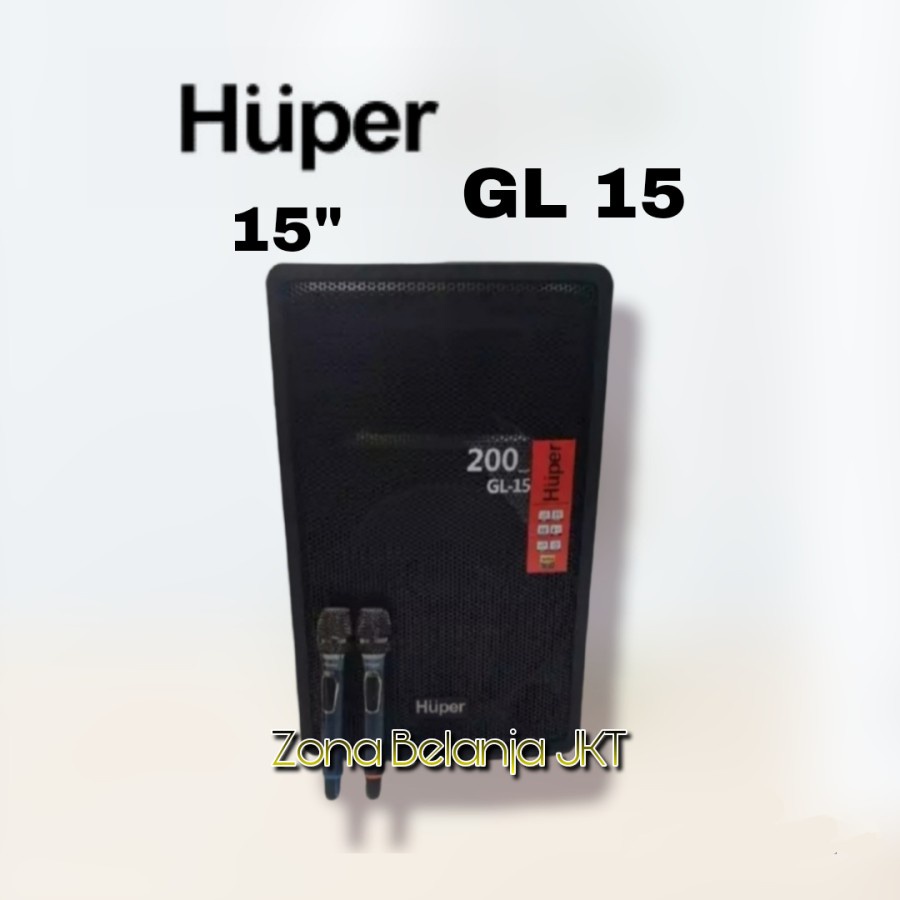 Jual Speaker Portable Meeting Wireless Huper GL 15 15 Inch USB Bluetooth Aktif 15 Inch Huper ...