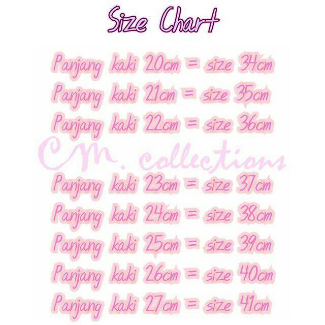 Jual Order By REQUEST/CHAT- Price List - Size Chart | Shopee Indonesia