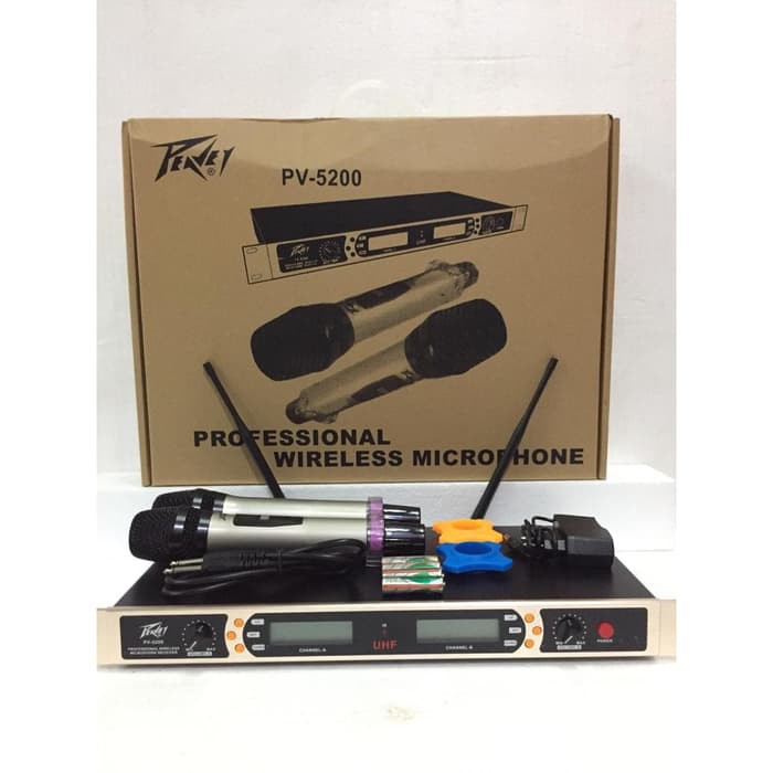 Jual MIC WIRELESS PEAVEY PV-5200 / MICROPHONE VOCAL PEAVEY PV5200 ...