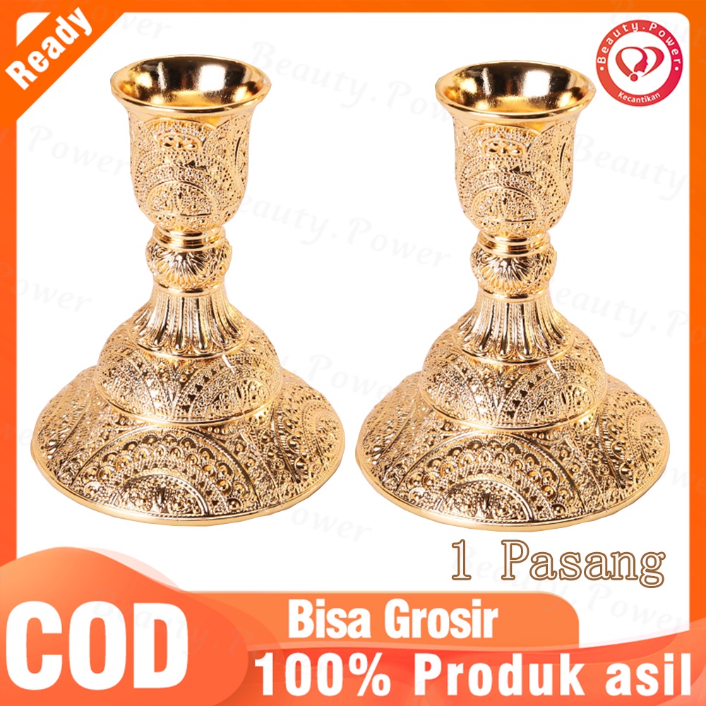 Jual Hiasan Candle Holder/Tempat Lilin Logam Desain Berongga Lilin Meja ...