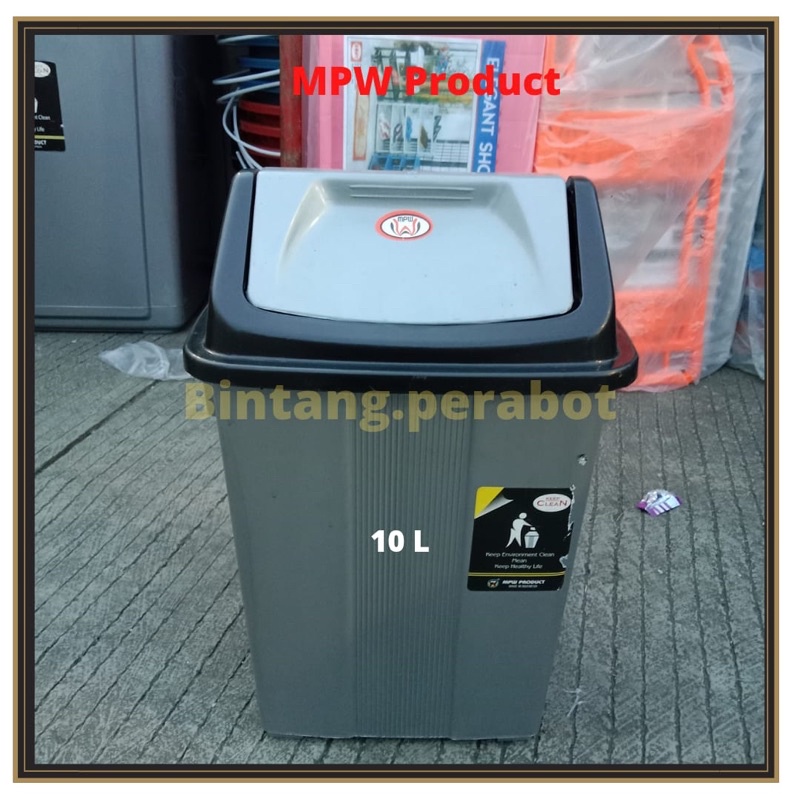 Jual MPW PRODUCT - Tempat Sampah MPW Abu Silver 5L 10L 15L 20L 42L 65L 100L / Tong Sampah ...