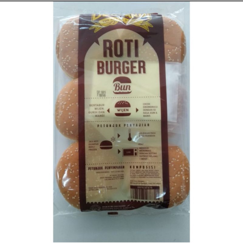 Jual Roti burger bernardi bun 300 gram / Roti burger wijen isi 6 ...