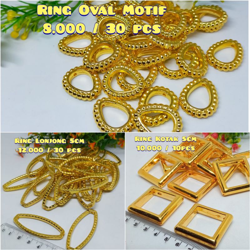 Jual Ring Kotak Ring Lonjong Ring Emas Bahan DIY Craft Aksesoris ...