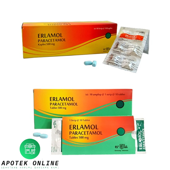 Jual Erlamol kaplet/tablet 1BOX 100 TABLET | Shopee Indonesia