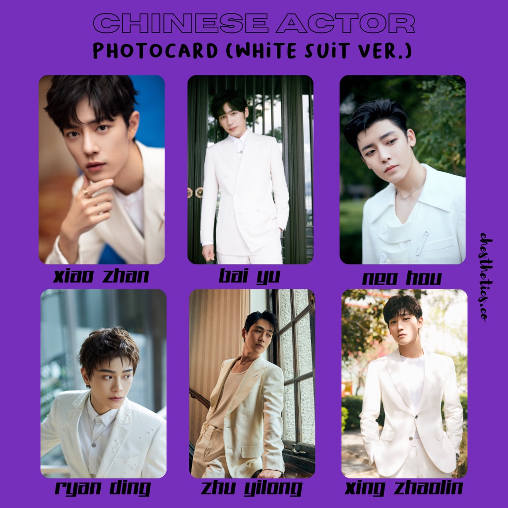 Jual Aktor China Actor White Suit Ver. Photocard (Bai Yu Xing Zhaolin ...