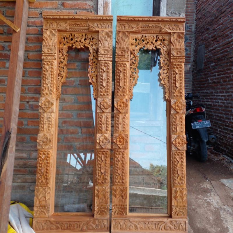 Jual Jendela Ukir Gebyok 150x50 Minimalis Jati Kualitas Jepara | Shopee ...