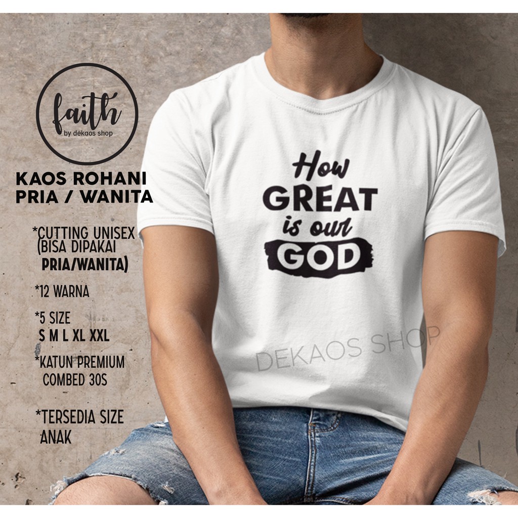 Jual KAOS ROHANI KRISTEN / KAOS ROHANI PRIA WANITA / KAOS ROHANI ...
