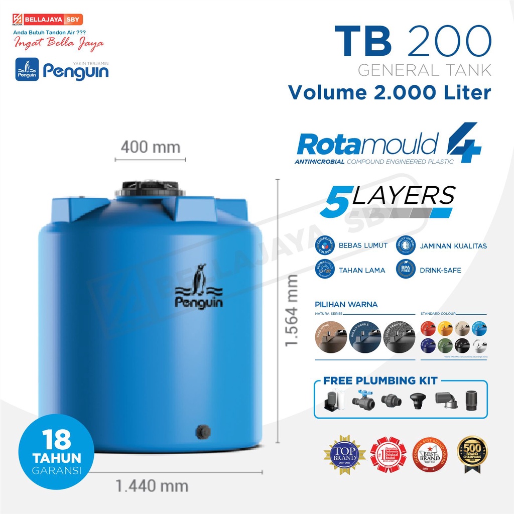 Jual Tandon Air Penguin TB200 2000 Liter NOTA | Shopee Indonesia