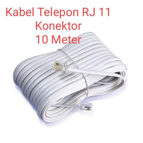 Jual Kabel Line Telepon Konektor Rj 11 Panjang 10 Meter 53 | Shopee ...