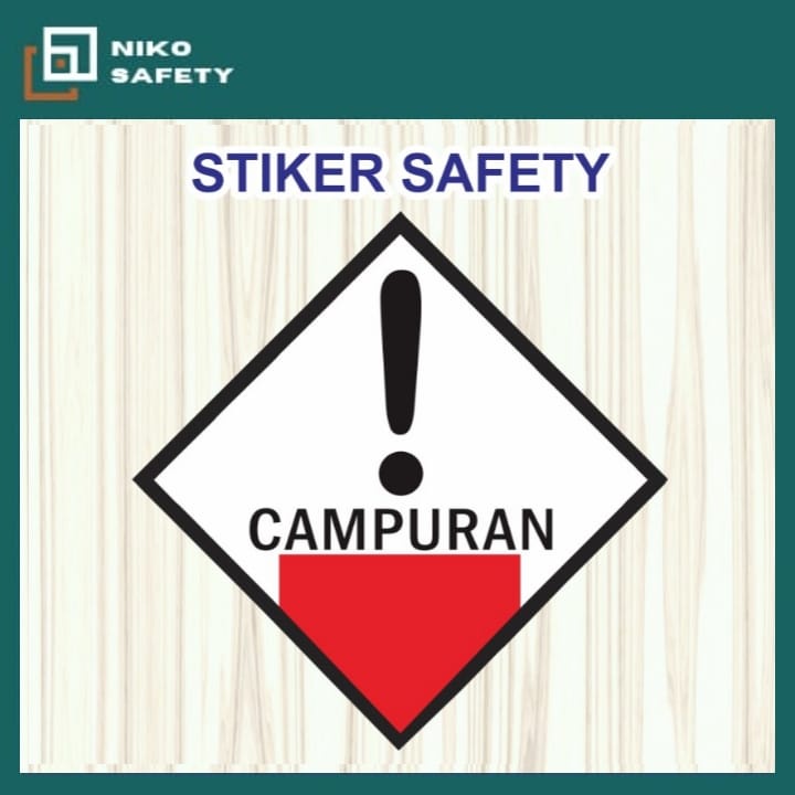 Jual Sticker Safety Sign ukuran 15x15 / Stiker Campuran / Stiker Label ...